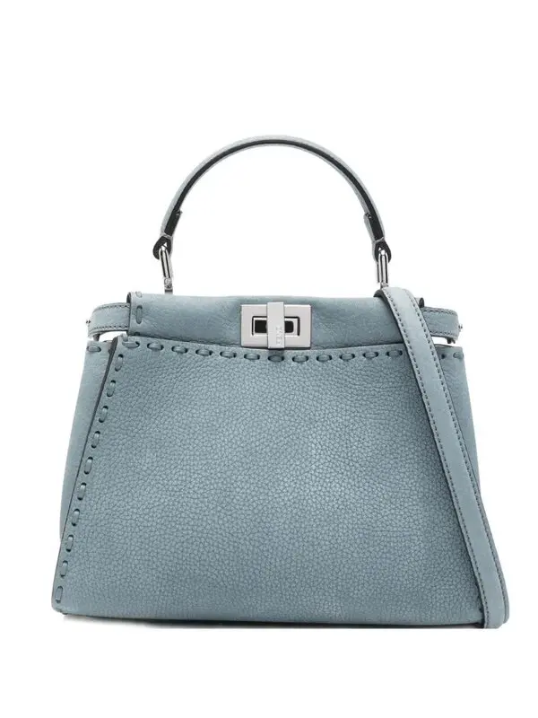 Fendi Peekaboo Iseeu Mini Suede Bag - Blue