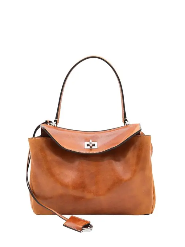 Balenciaga Rodeo Small Lambskin Handbag - Brown