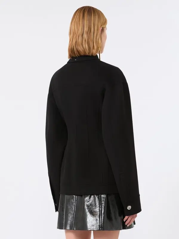 Sportmax Shaped Jacket In Pure Wool