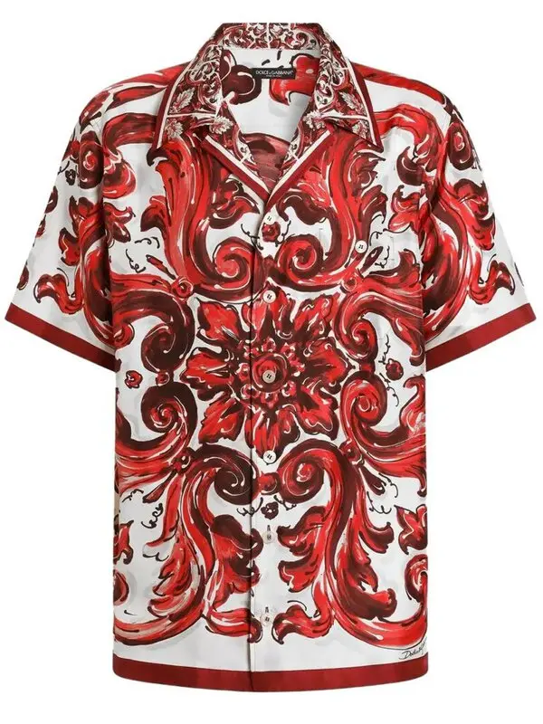 Dolce & Gabbana Camicia Stampa Maiolica