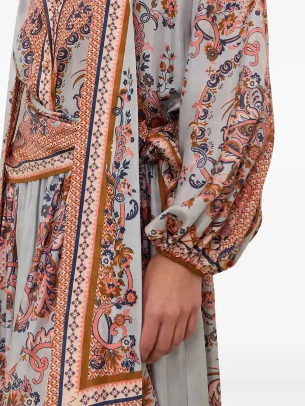 Zimmermann Aster Tie Neck Silk Blouse
