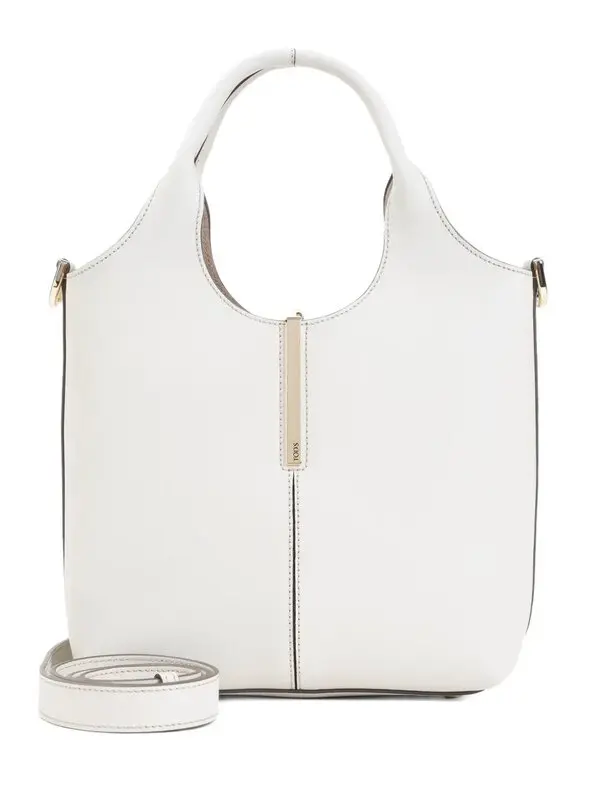 TOD'S Leather Mini Tote Bag - White
