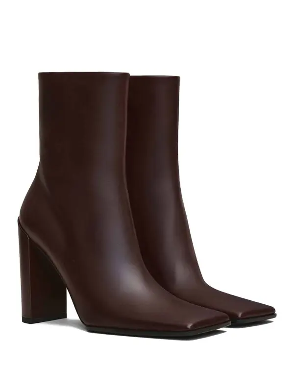 Alaïa Square Ankle Boots - Brown