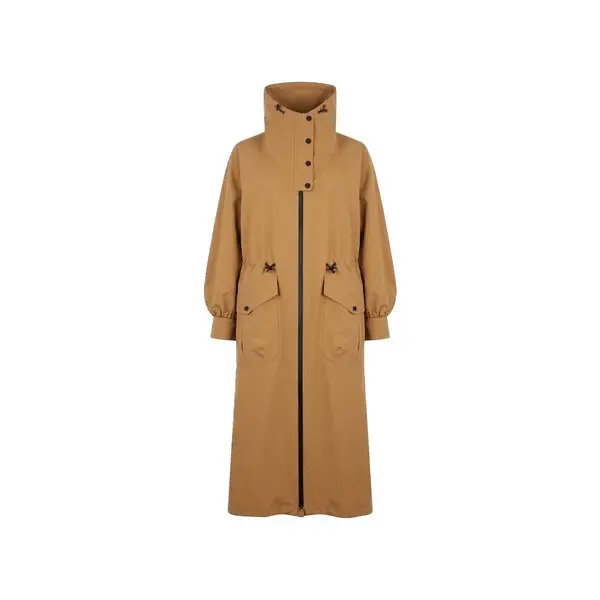 Herno Long Funnel-neck Trench Coat
