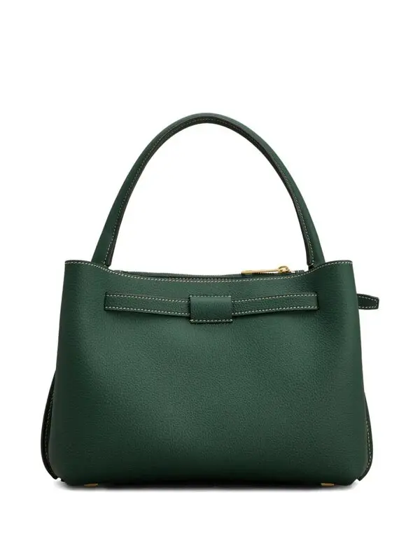 TOD'S Leather Mini Handbag With T-timeless Accessory And Detachable Strap - Green