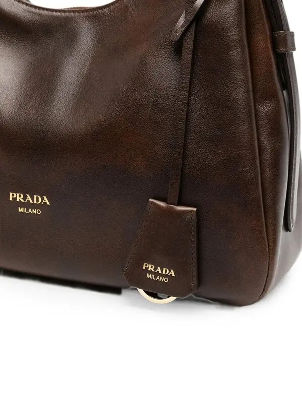 Prada Leather Shoulder Bag - Brown