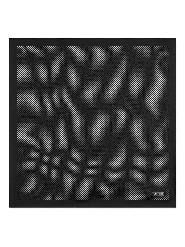 TOM FORD Dot-print Silk Pocket Square - Black