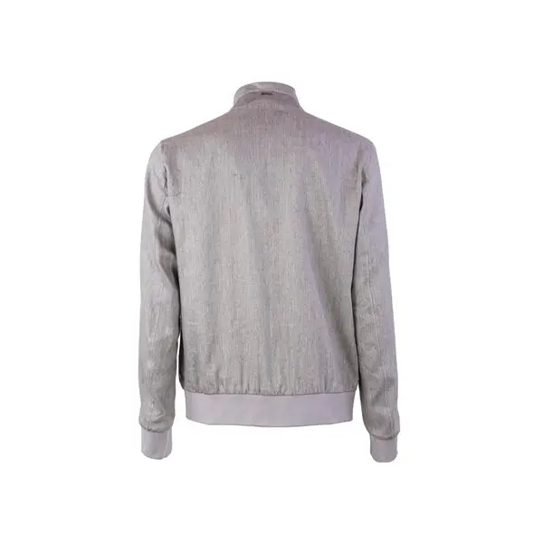Herno Linen Bomber Jacket