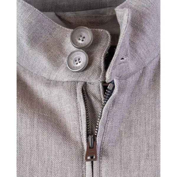 Herno Linen Bomber Jacket