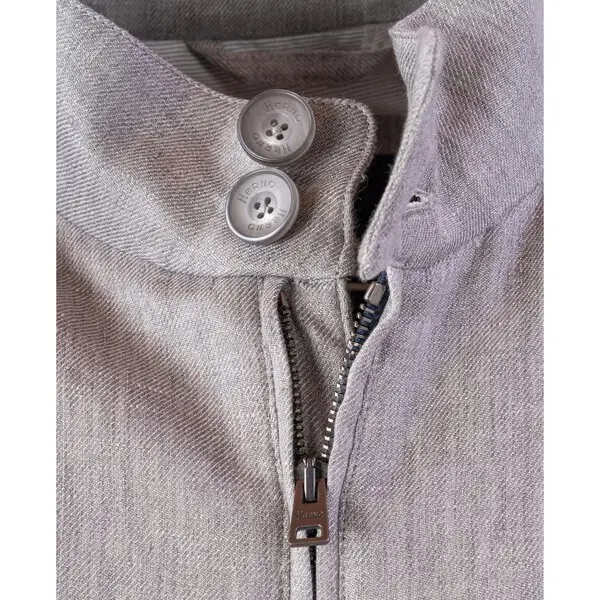 Herno Linen Bomber Jacket