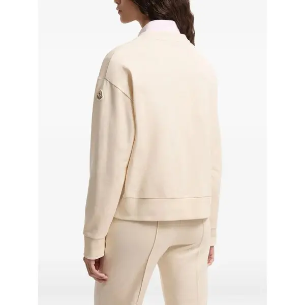 Moncler Embroidered Logo Sweatshirt - Cream