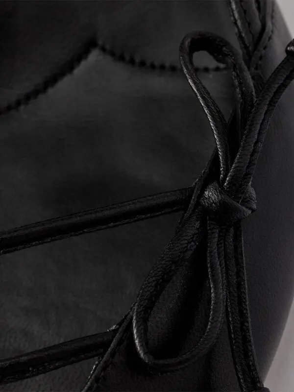 Prada Open-side Leather Pumps - Black