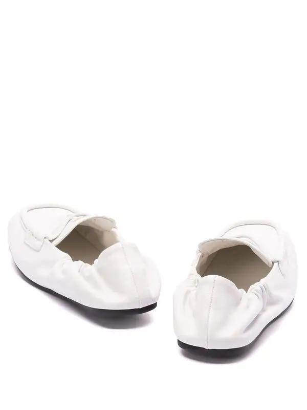 Miu Miu Ruches Nappa Leather Loafers