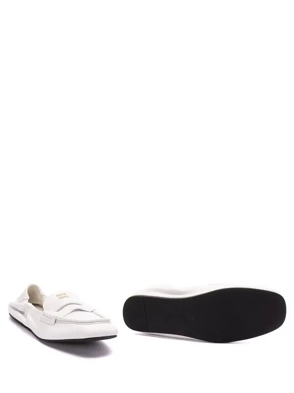 Miu Miu Ruches Nappa Leather Loafers