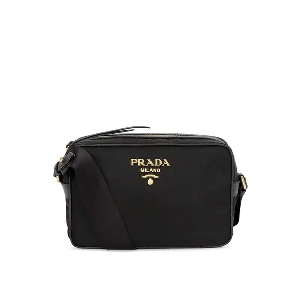 Prada Nylon Logo Camera Bag - Black