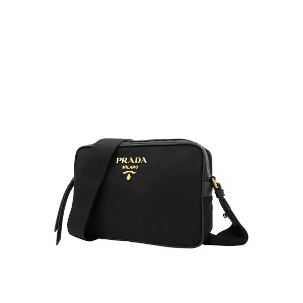 Prada Nylon Logo Camera Bag - Black