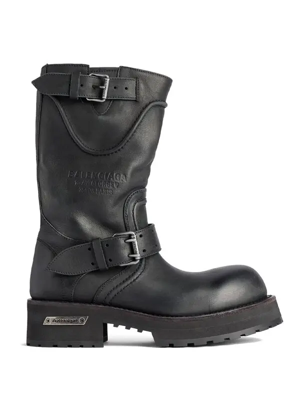 Balenciaga Venom Boots In Worn-out Effect Leather