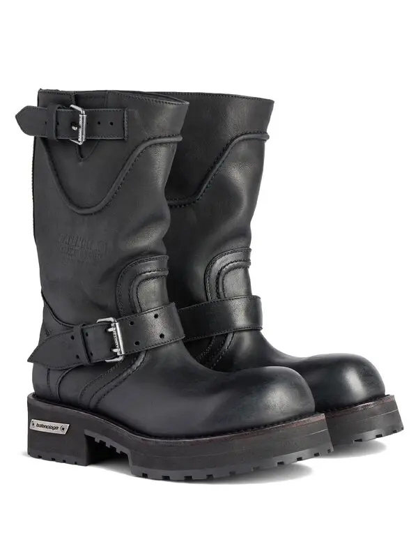Balenciaga Venom Boots In Worn-out Effect Leather