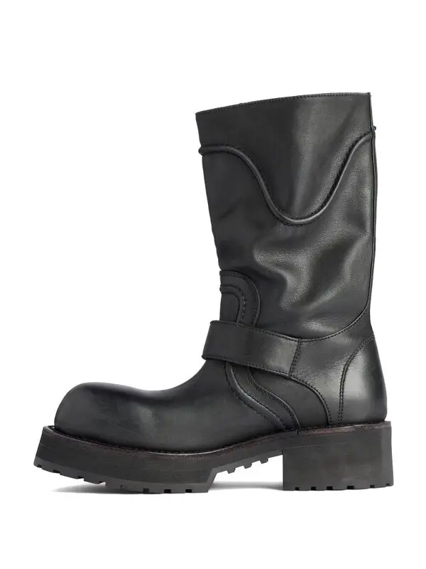Balenciaga Venom Boots In Worn-out Effect Leather