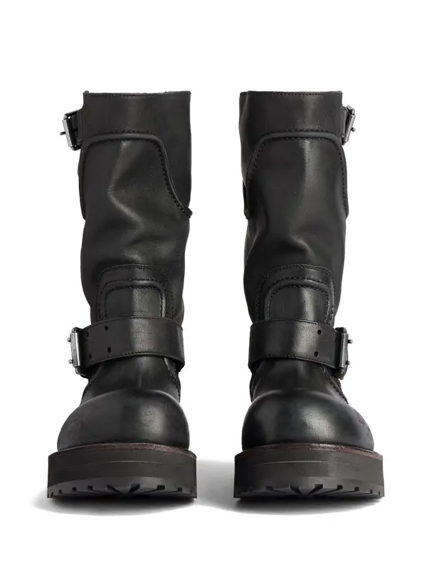 Balenciaga Venom Boots In Worn-out Effect Leather