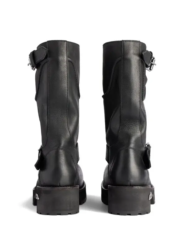 Balenciaga Venom Boots In Worn-out Effect Leather