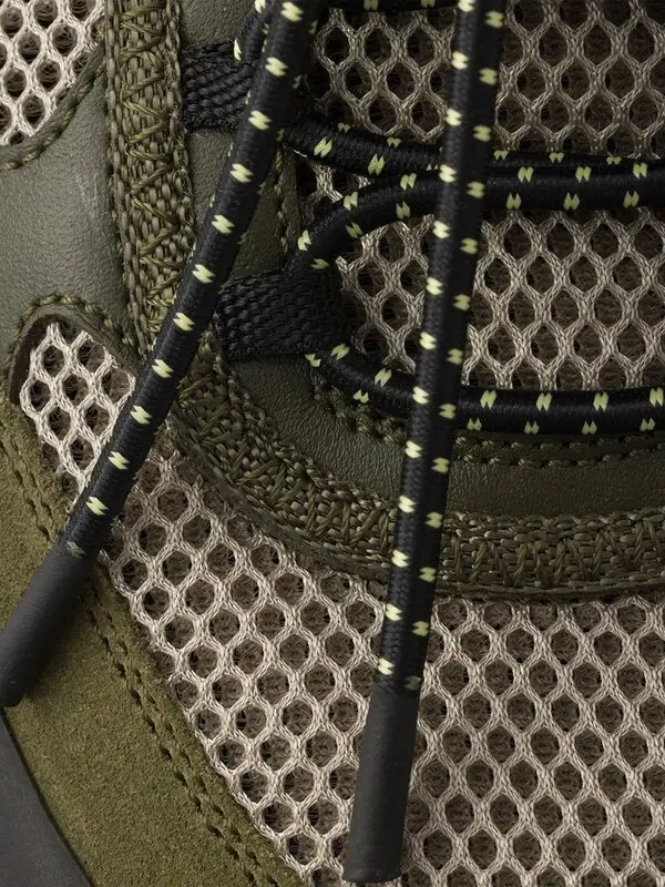 Prada Speedrock Leather And Mesh Fabric Sneakers - Green