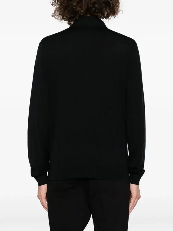 TOM FORD Wool Knitted Polo - Black