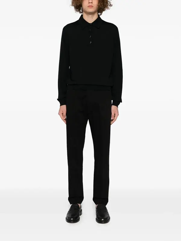 TOM FORD Wool Knitted Polo - Black