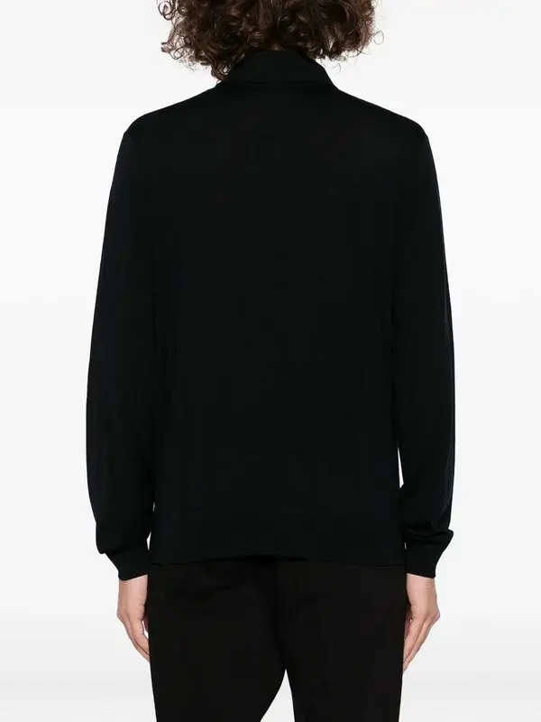 TOM FORD Wool Knitted Polo - Black