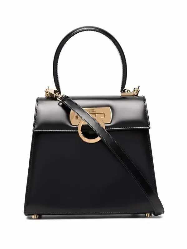 FERRAGAMO Calf Leather Bag - Black