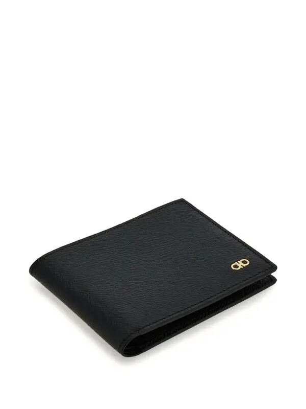 FERRAGAMO Micro Gancio Grained Leather Bi-fold Wallet