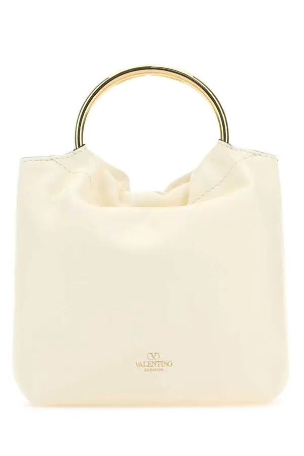 Valentino Garavani Leather Bucket Bag - White