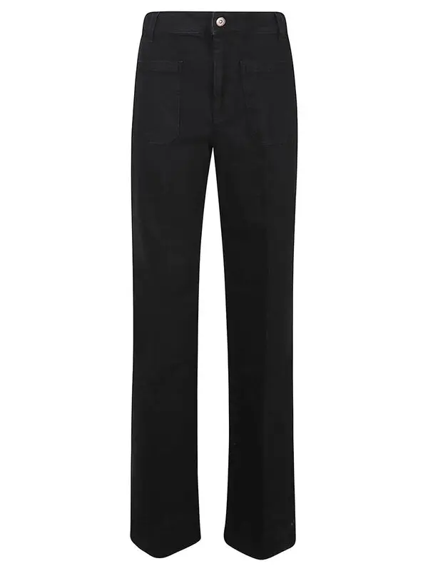 Victoria Beckham Alina Stretch Jeans In Washed - Black