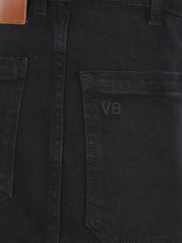 Victoria Beckham Alina Stretch Jeans In Washed - Black