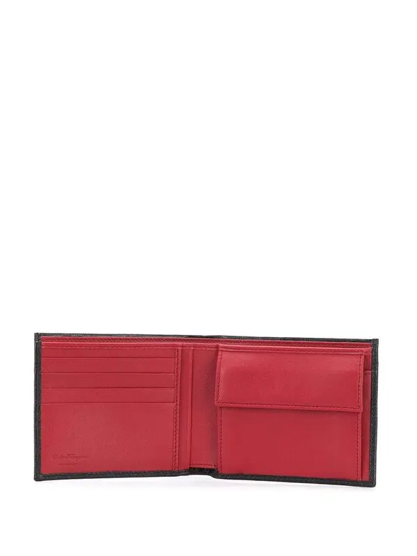 FERRAGAMO Two-tone Bi-fold Leather Wallet