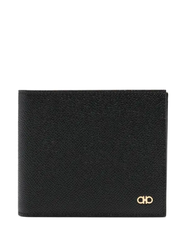 FERRAGAMO Gancini-plaque Grained Leather Wallet