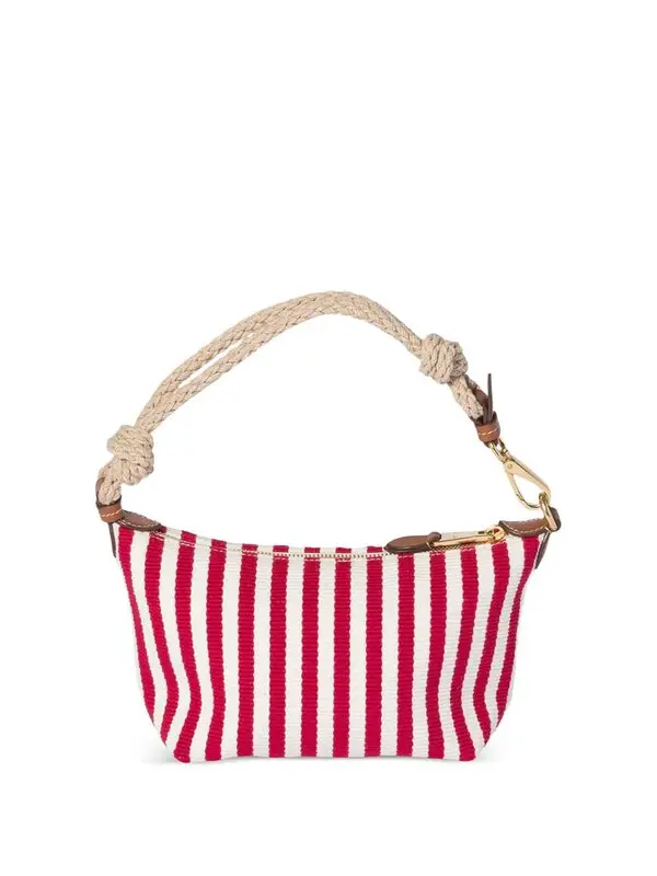 Miu Miu Cotton And Leather Pouch - Red
