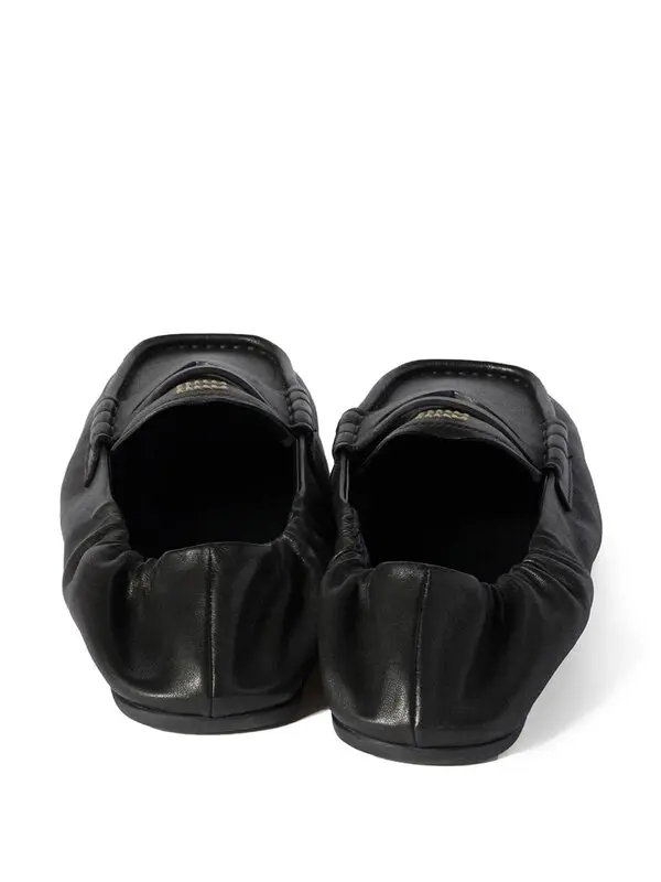 Miu Miu Ruches Nappa Leather Loafers