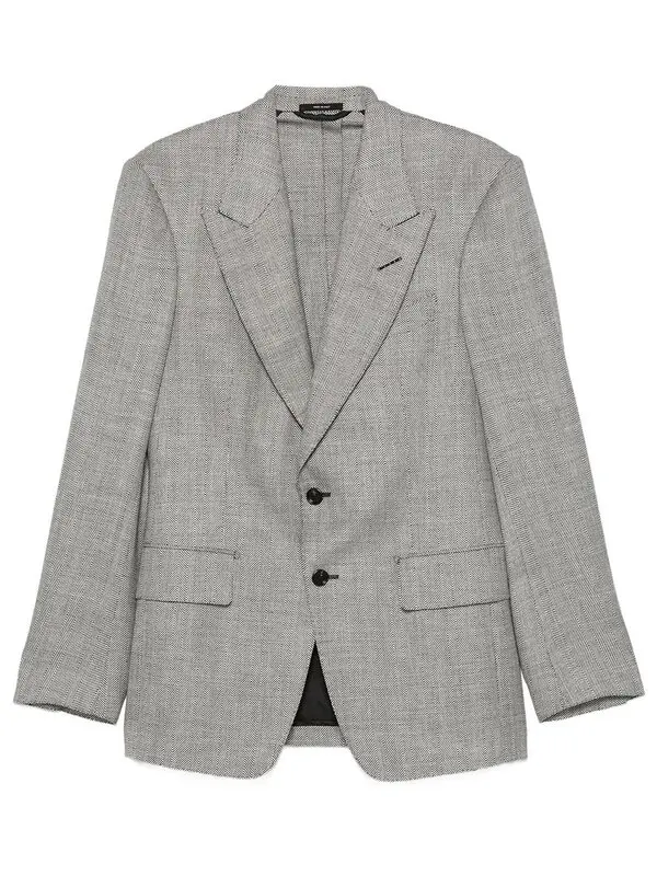 TOM FORD Herringbone-pattern Wool Blend Blazer