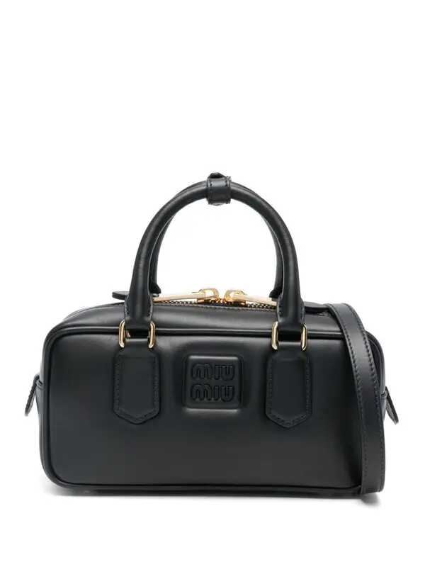 Miu Miu Arcadie Leather Bag - Black
