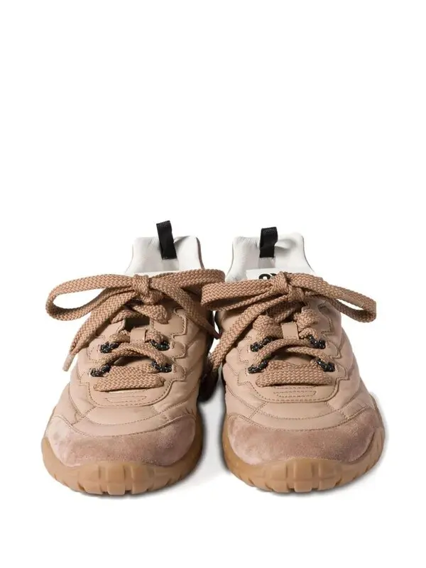 Miu Miu Tyre Technical Fabric And Suede Sneakers