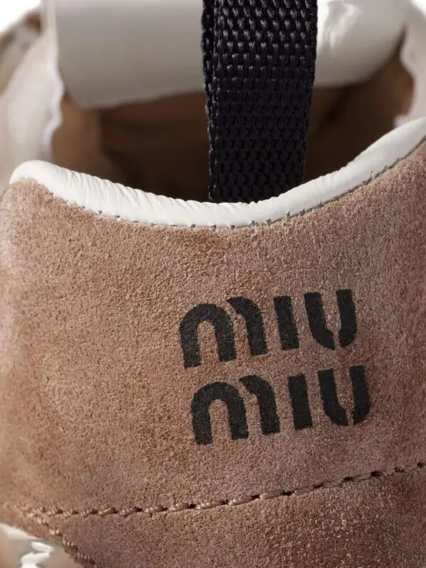 Miu Miu Tyre Technical Fabric And Suede Sneakers