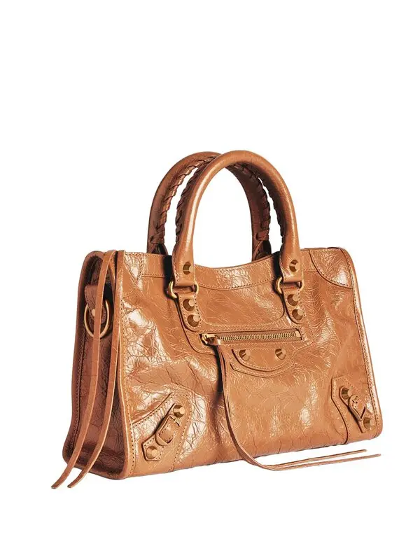 Balenciaga Leather City Bag S - Brown