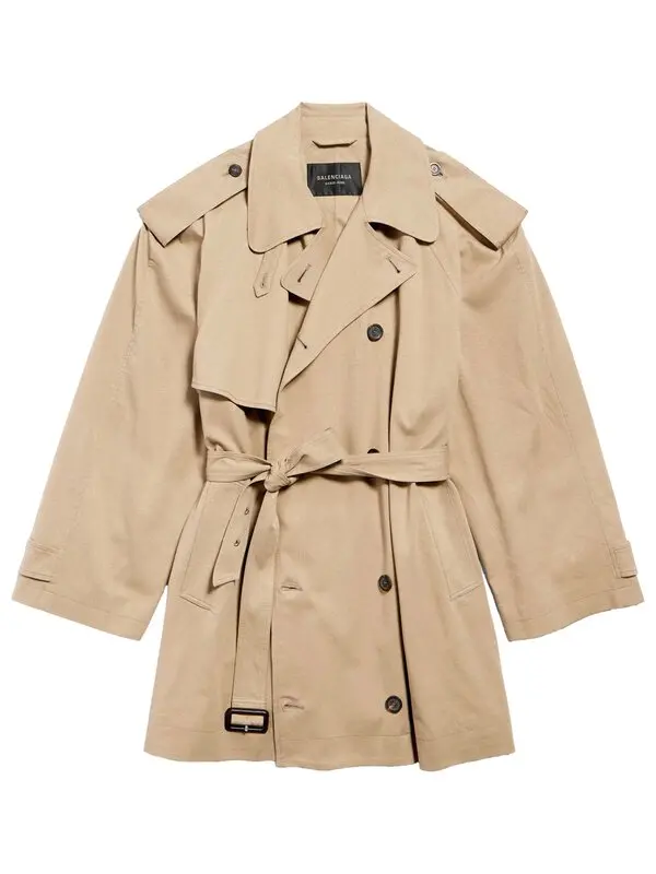 Balenciaga Cropped Trench - Multicolor