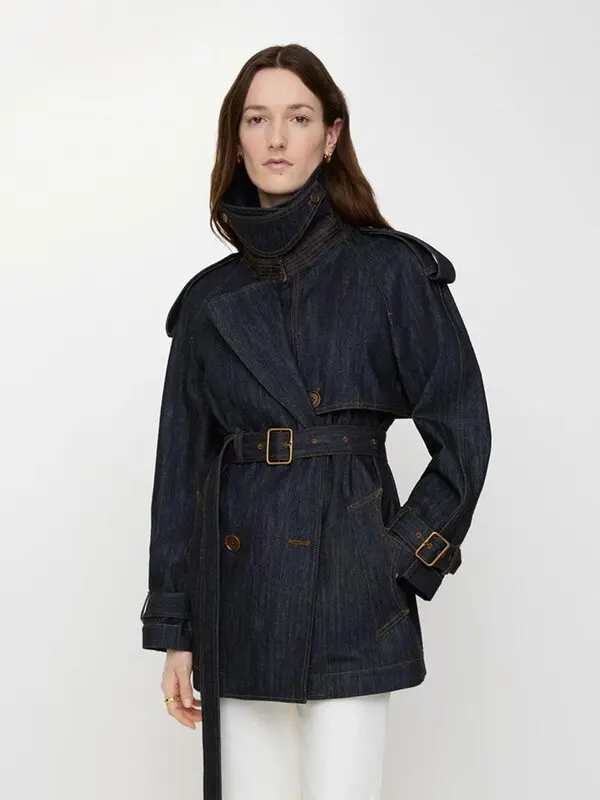 Burberry Fitzrovia Trench Coat - Blue
