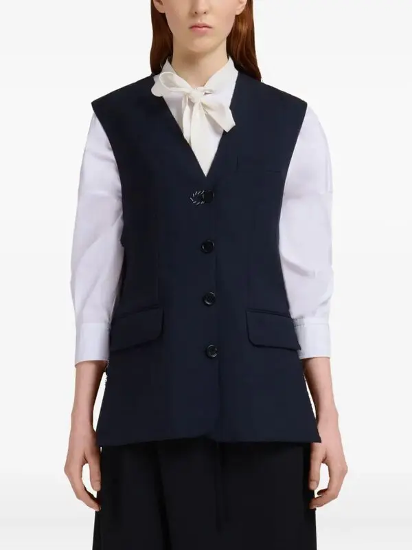 Marni Wool Waistcoat With Side Slits