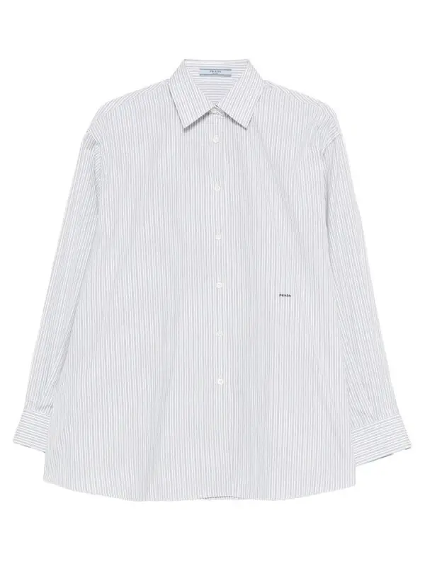 Prada Double-stripe Cotton Poplin Shirt