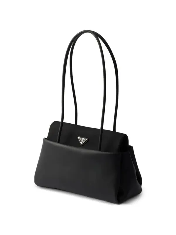 Prada Passage Medium Leather Bag With Re-nylon Flap