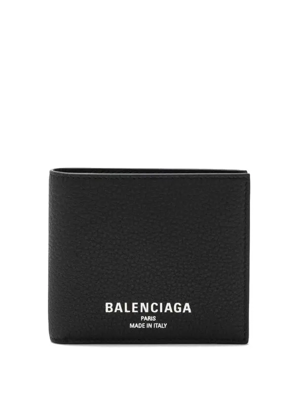 Balenciaga Hammered Leather Bi-fold Wallet