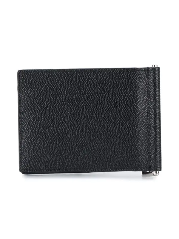 Saint Laurent Bill Clip Wallet In Grain De Poudre Leather